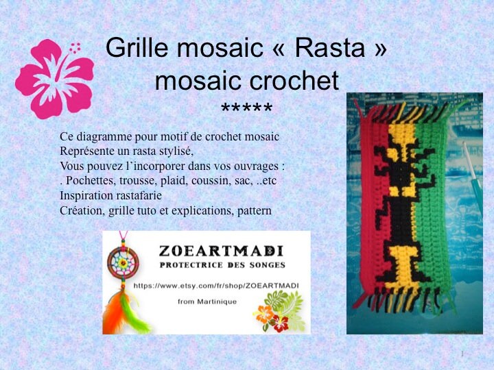 Chart TI'RASTA for Mosaic Crochet - Etsy