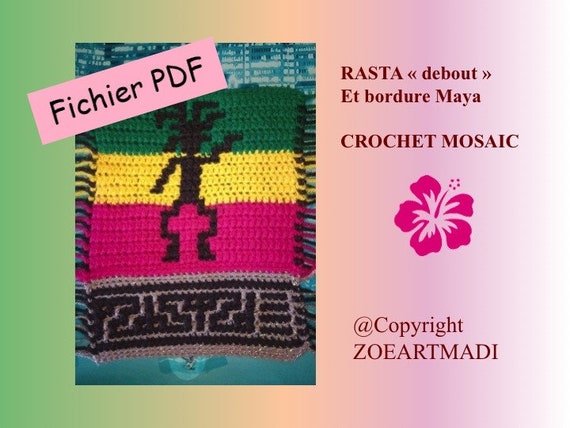 Chart RASTA 2+border for mosaic crochet Sewing & Fiber Crochet Craft ...