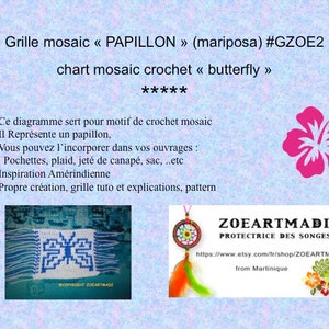 MOSAIC CROCHET PATTERN Butterfly - Etsy