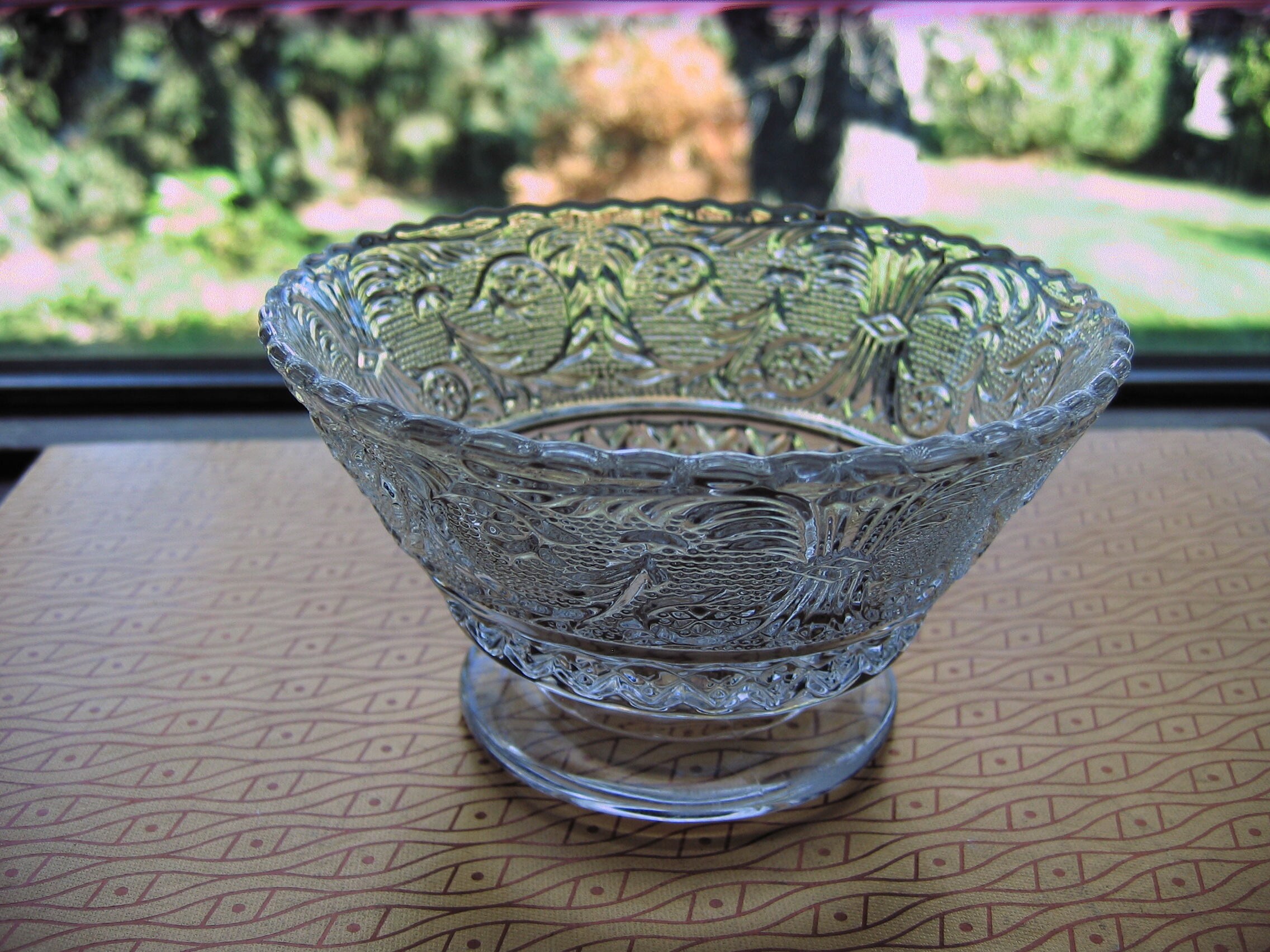 Depression Glass Crystal Duncan Miller Glass Sandwich Pattern Mayo Bowl ...
