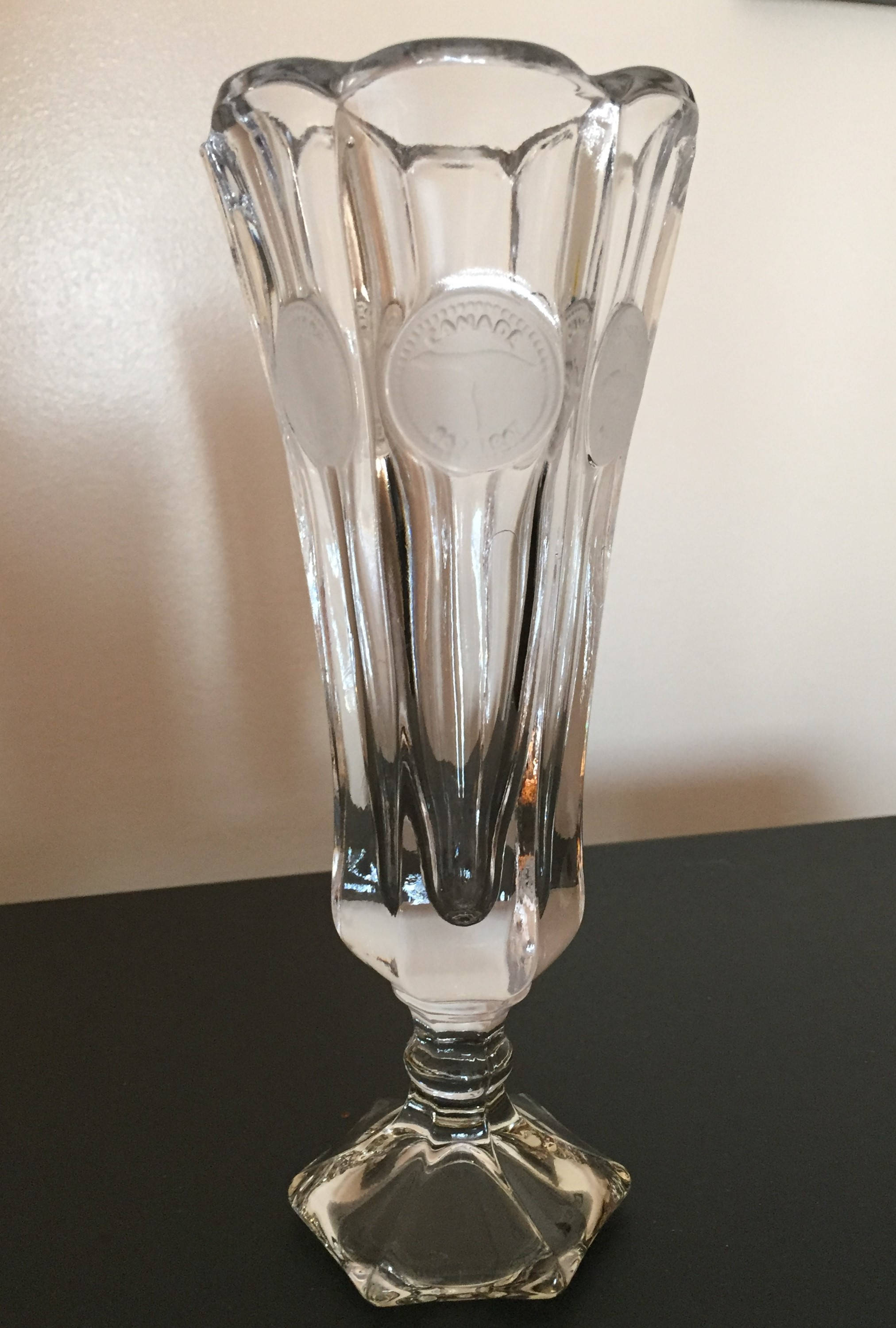 Vases Home Décor Decorated with Coins from Canada Vintage Fostoria Coin ...