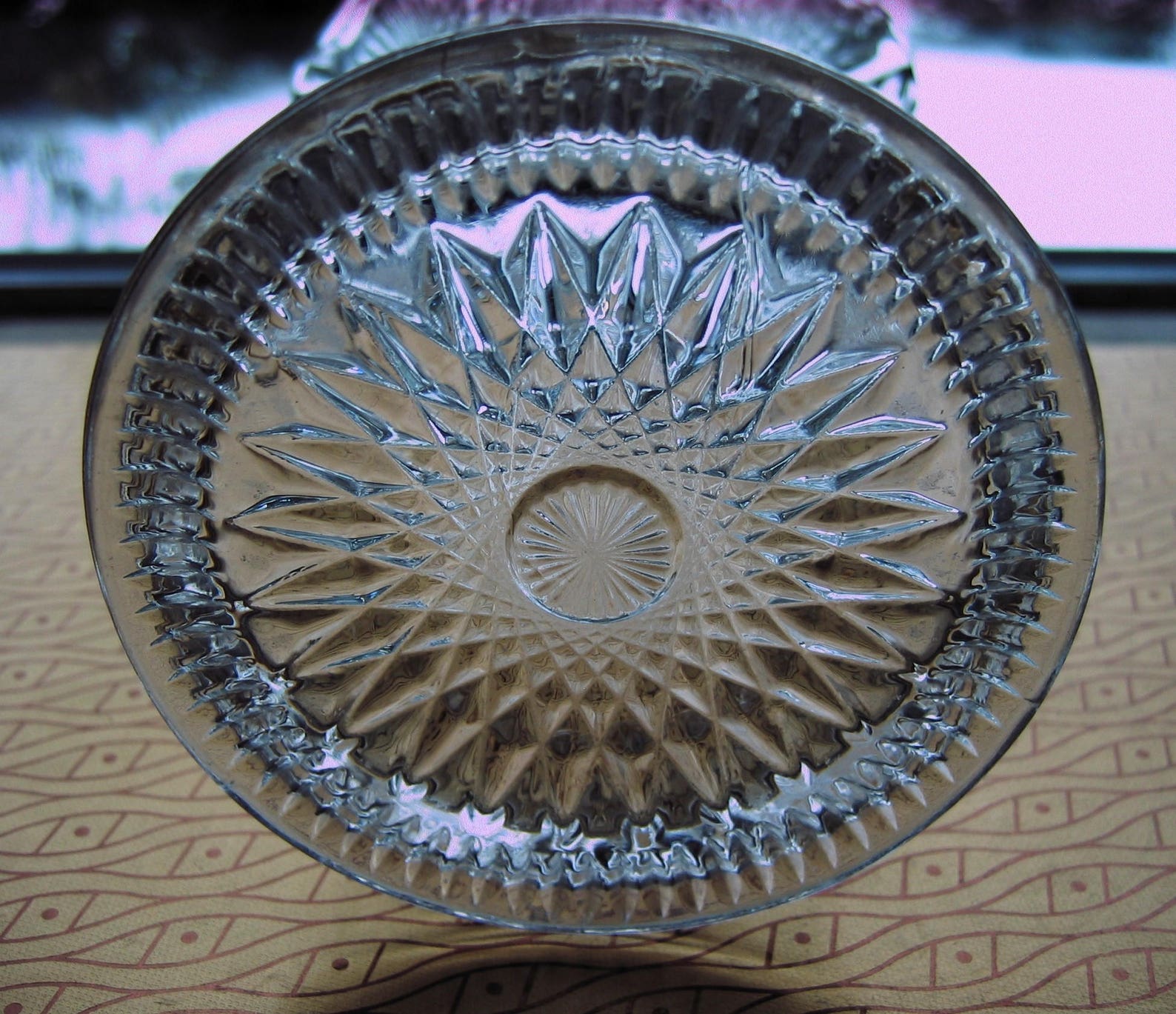 Jefferson Glass Lined Heart pattern clear 8 Vase | Etsy