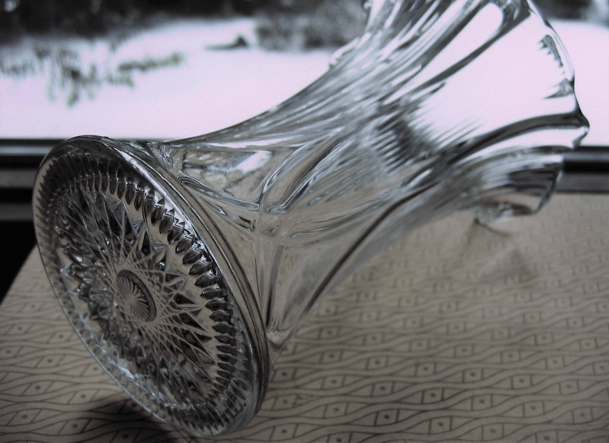 Jefferson Glass Lined Heart Pattern Clear 8 Vase - Etsy