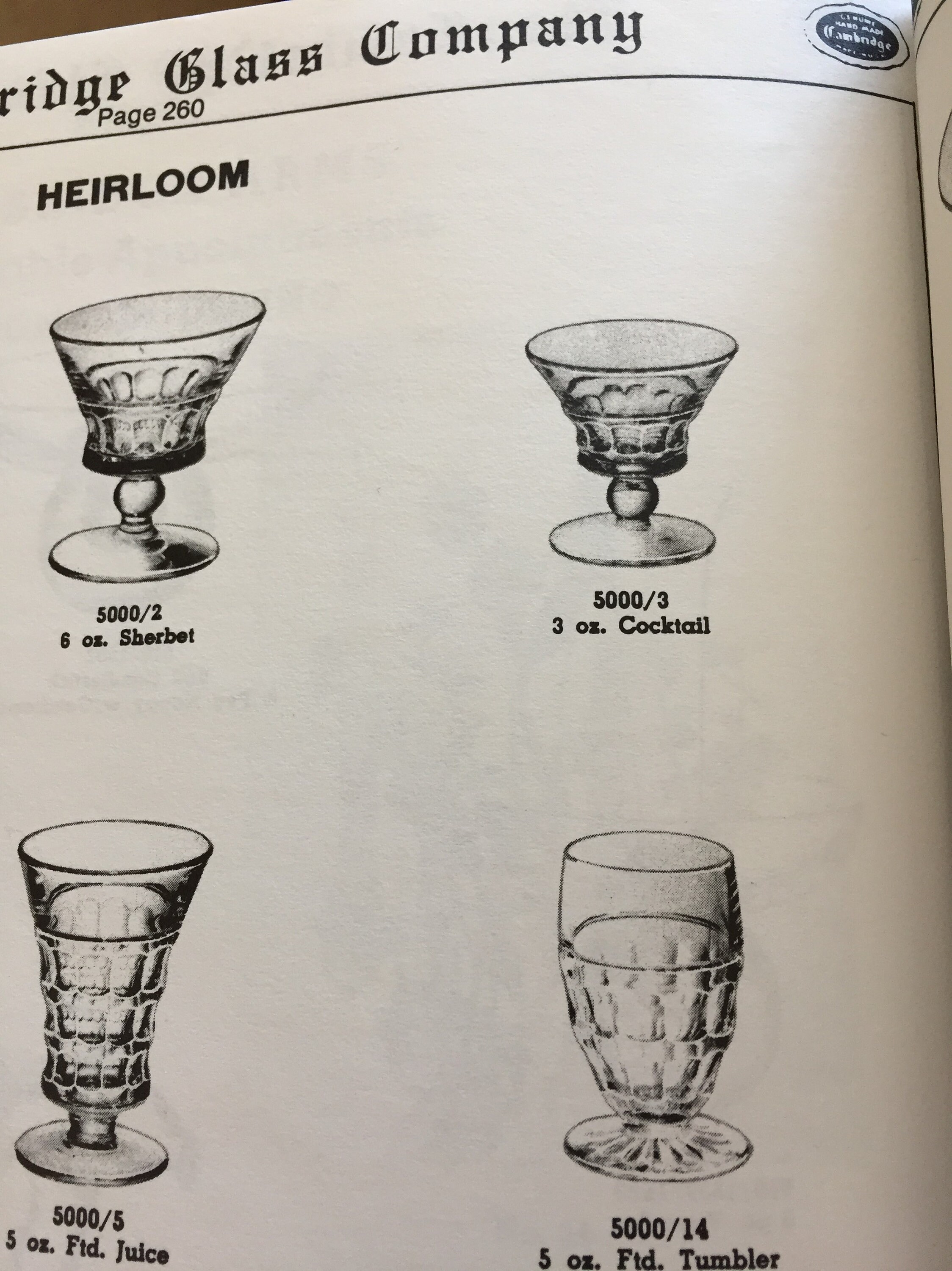 Vintage CAMBRIDGE Pressed Glass Heirloom pattern 5000/14 - Etsy 日本