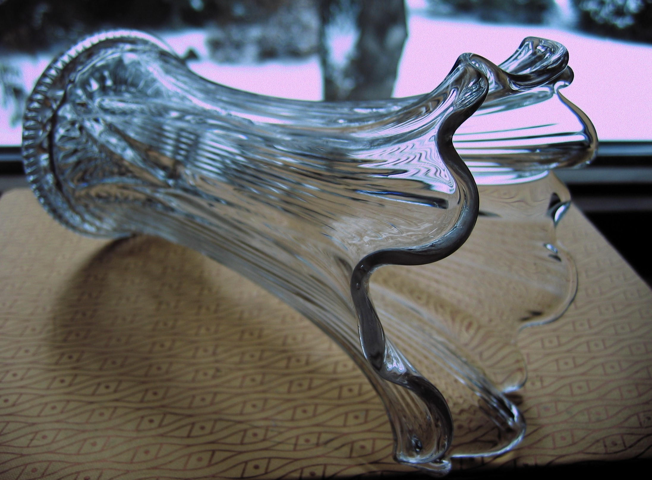 Jefferson Glass Lined Heart Pattern Clear 8 Vase - Etsy