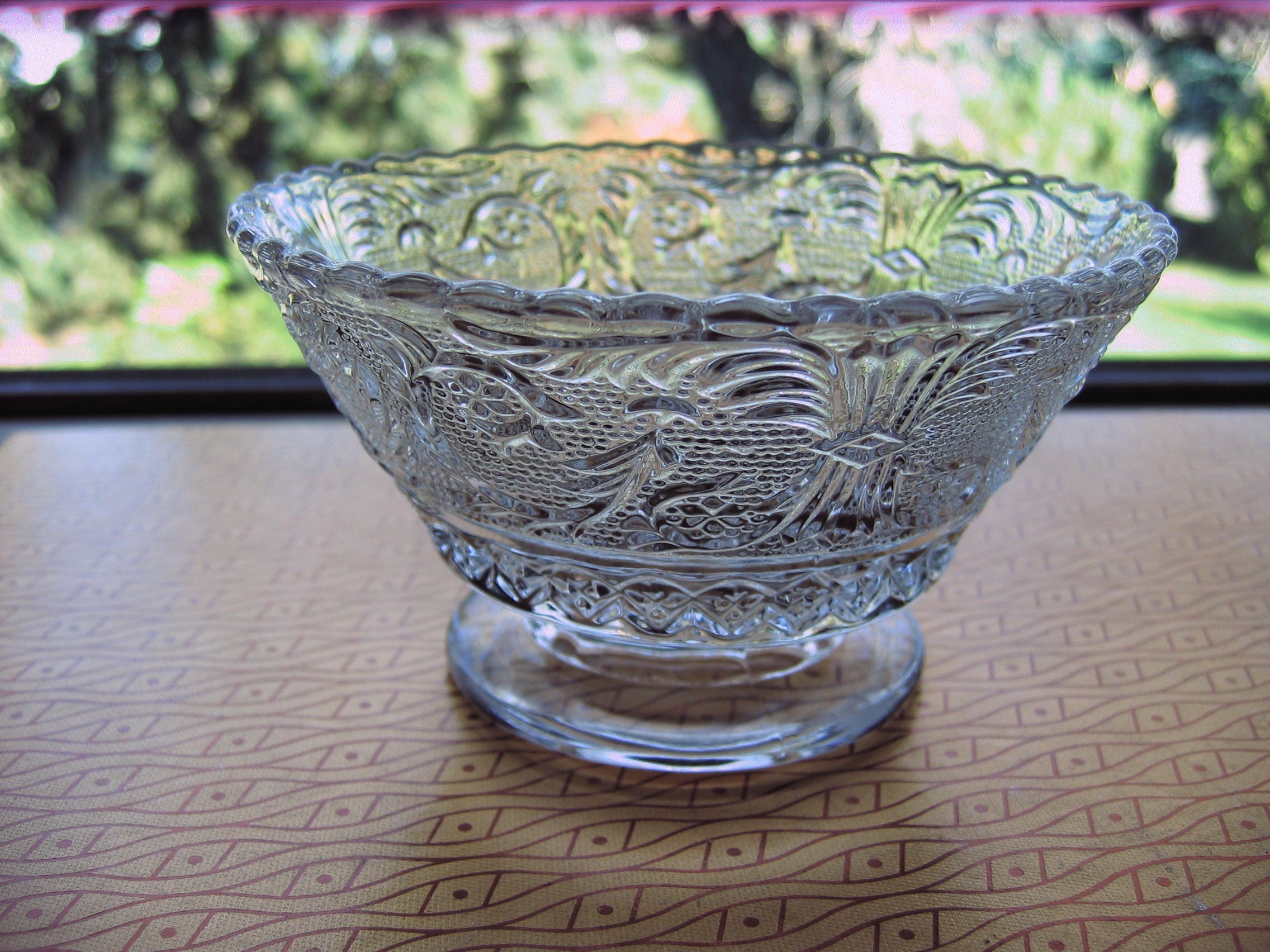 Depression Glass Crystal Duncan Miller Glass Sandwich Pattern Mayo Bowl ...