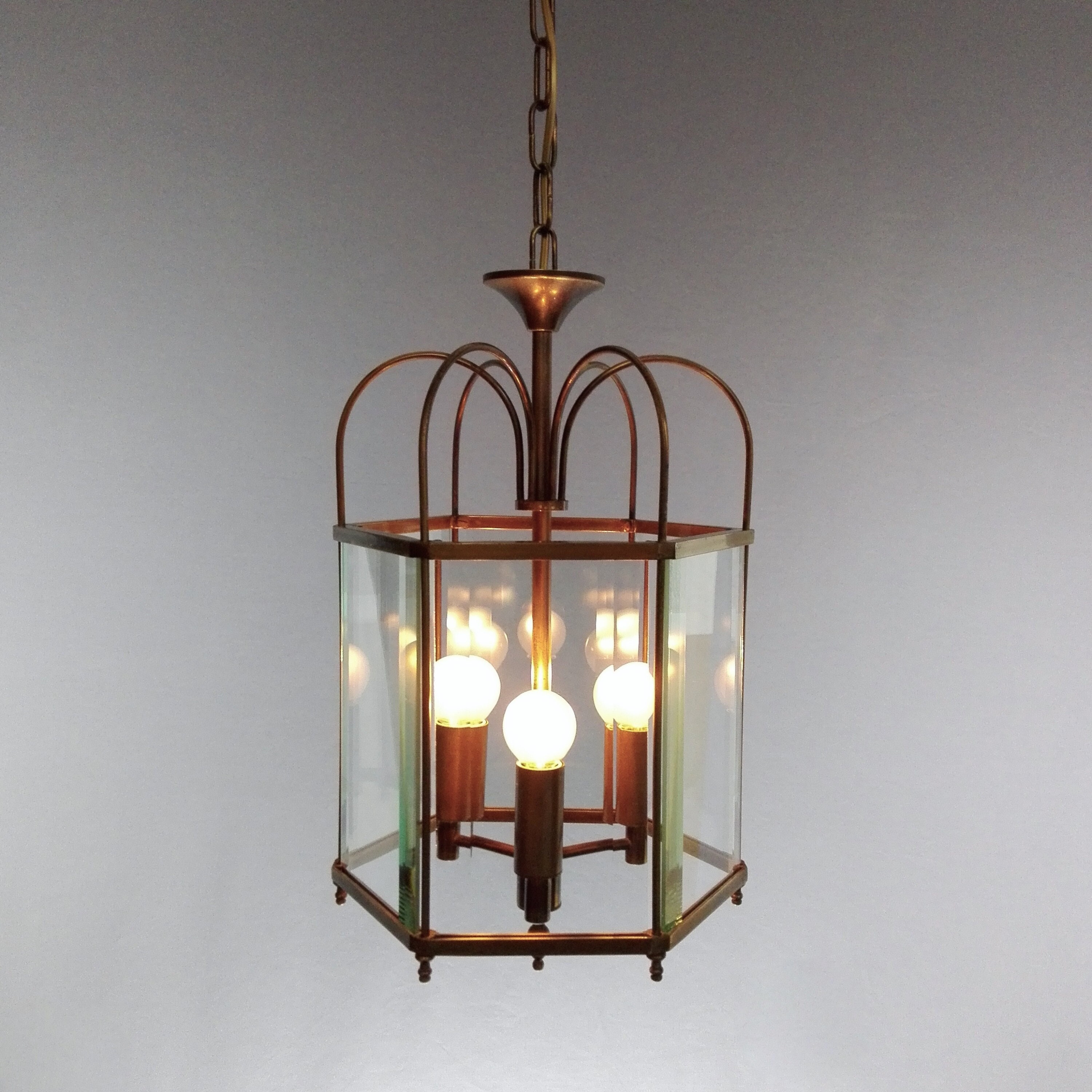 Delightful Italian Mid Century Three-light Hexagonal Lantern. - Etsy