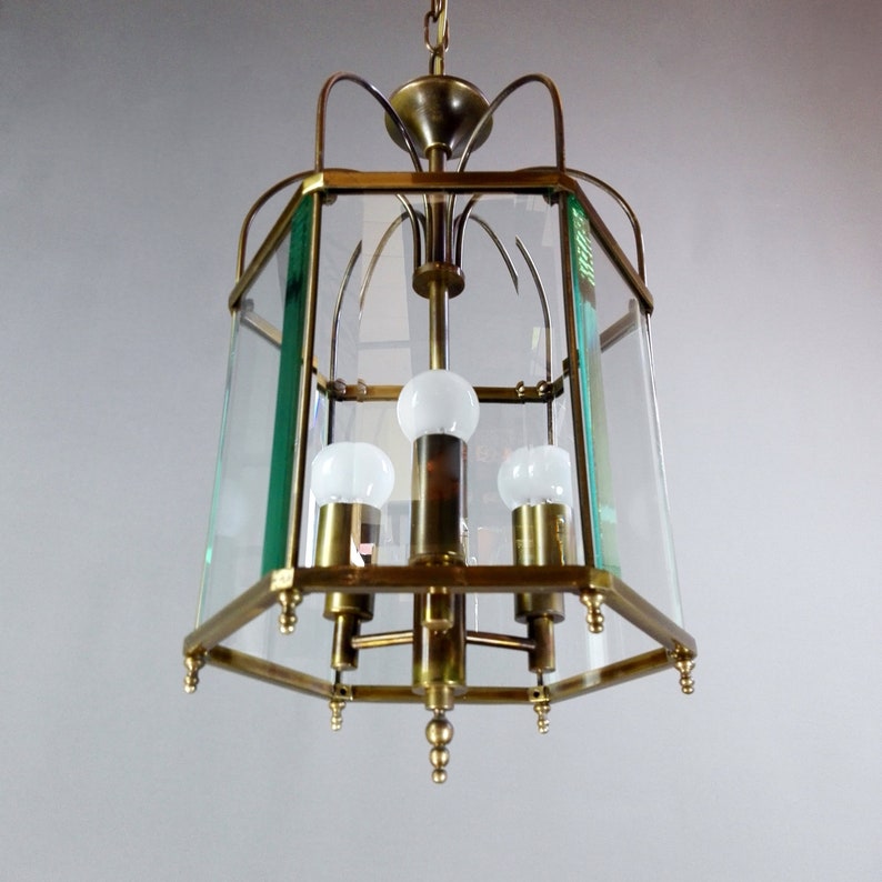 Delightful Italian Mid Century Three-light Hexagonal Lantern. - Etsy