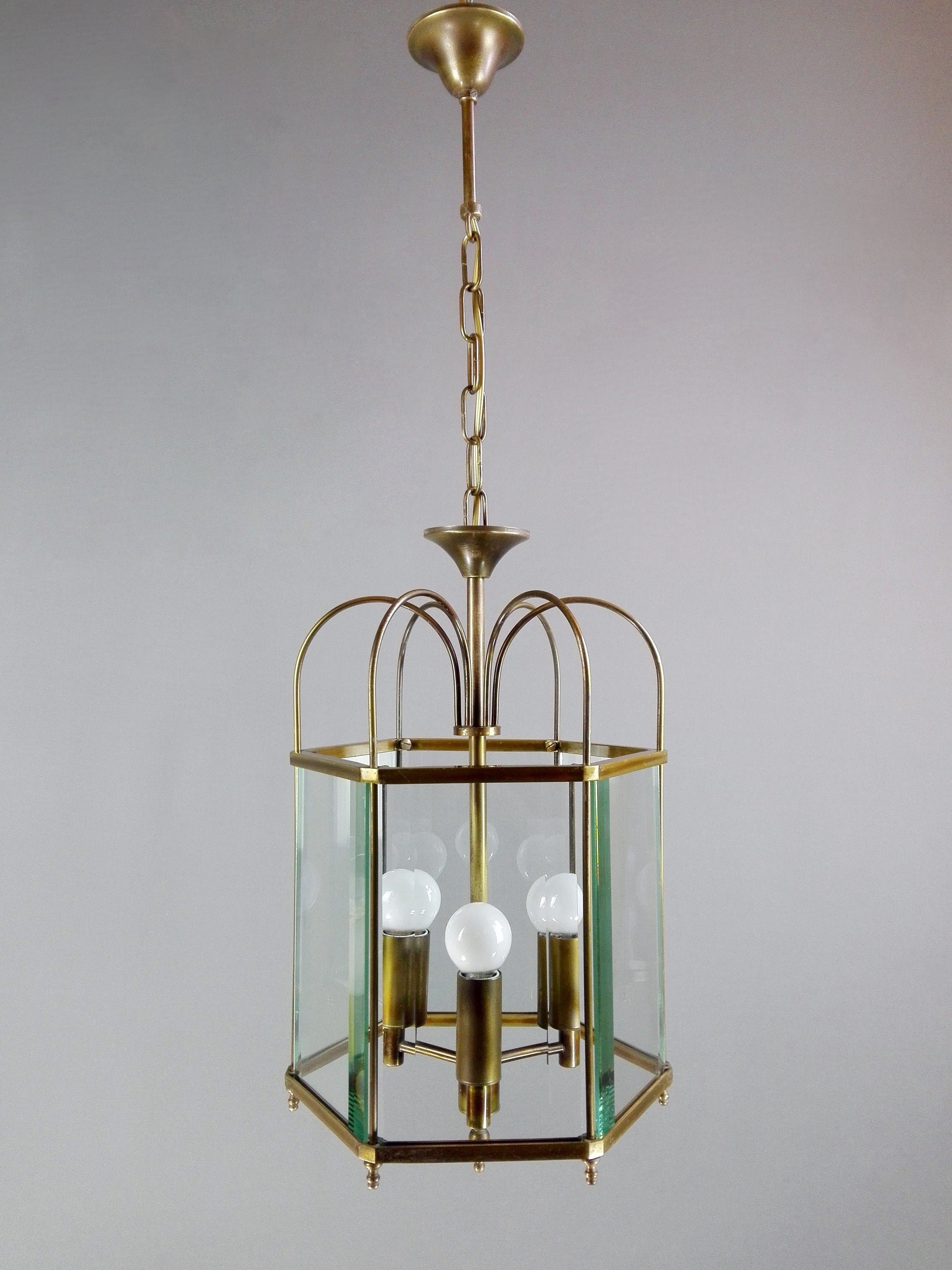 Delightful Italian Mid Century Three-light Hexagonal Lantern. - Etsy