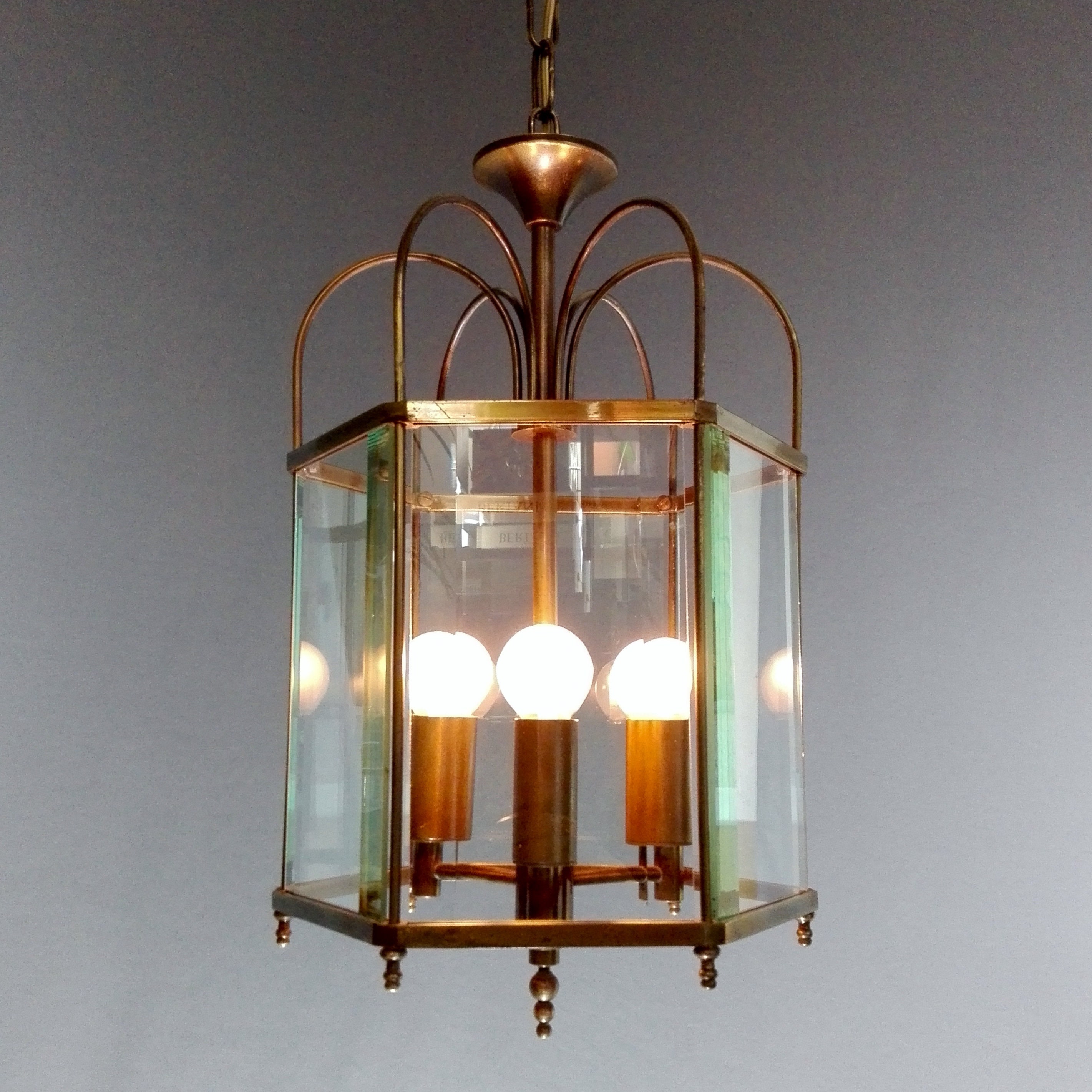 Delightful Italian Mid Century Three-light Hexagonal Lantern. - Etsy