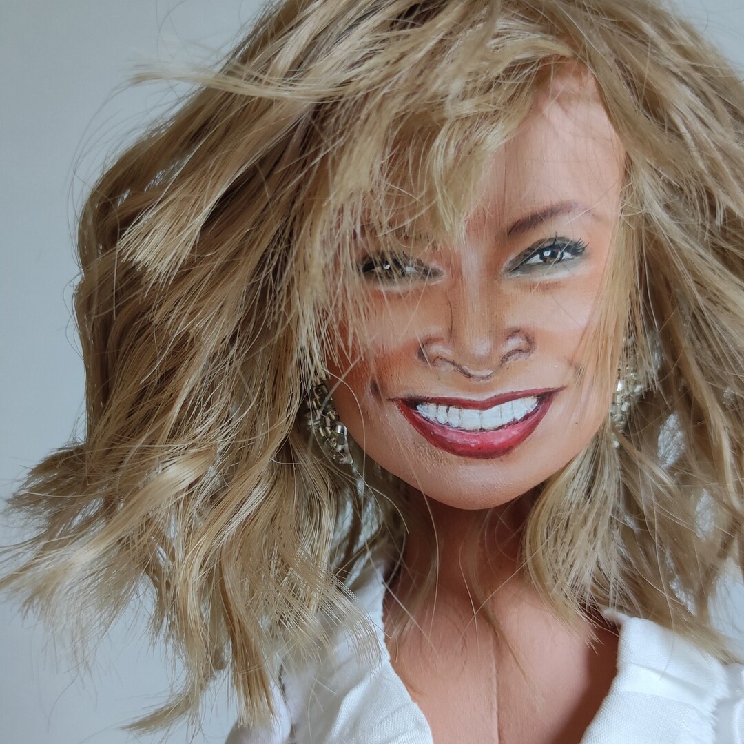 Tina Turner Portrait Doll Mini Me Copy Cloth Rag Artwork From ...