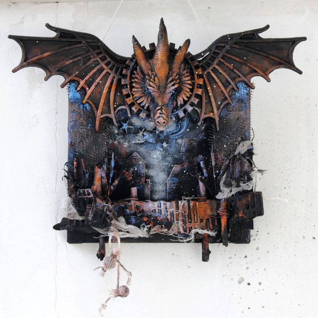 SMAUG Red Dragon, Night, Middle Earth Canvas, Collage Scrapbooking ...