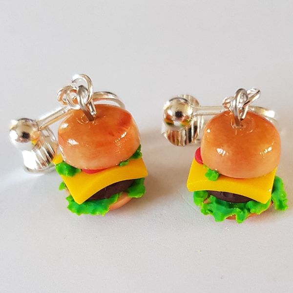 Hamburger Earrings - Etsy