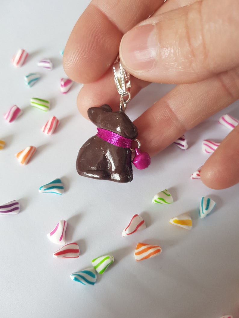 Easter Bunny Necklace, Chocolate Bunny, Easter Gift Idea, Easter ...