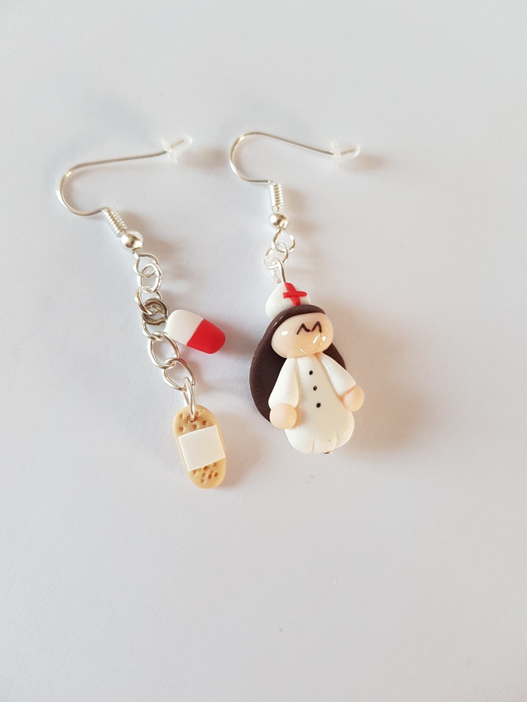 Nurse Gift,nurse Rings,hospital Theme,fimo Earrings,gift Idea,birthday ...