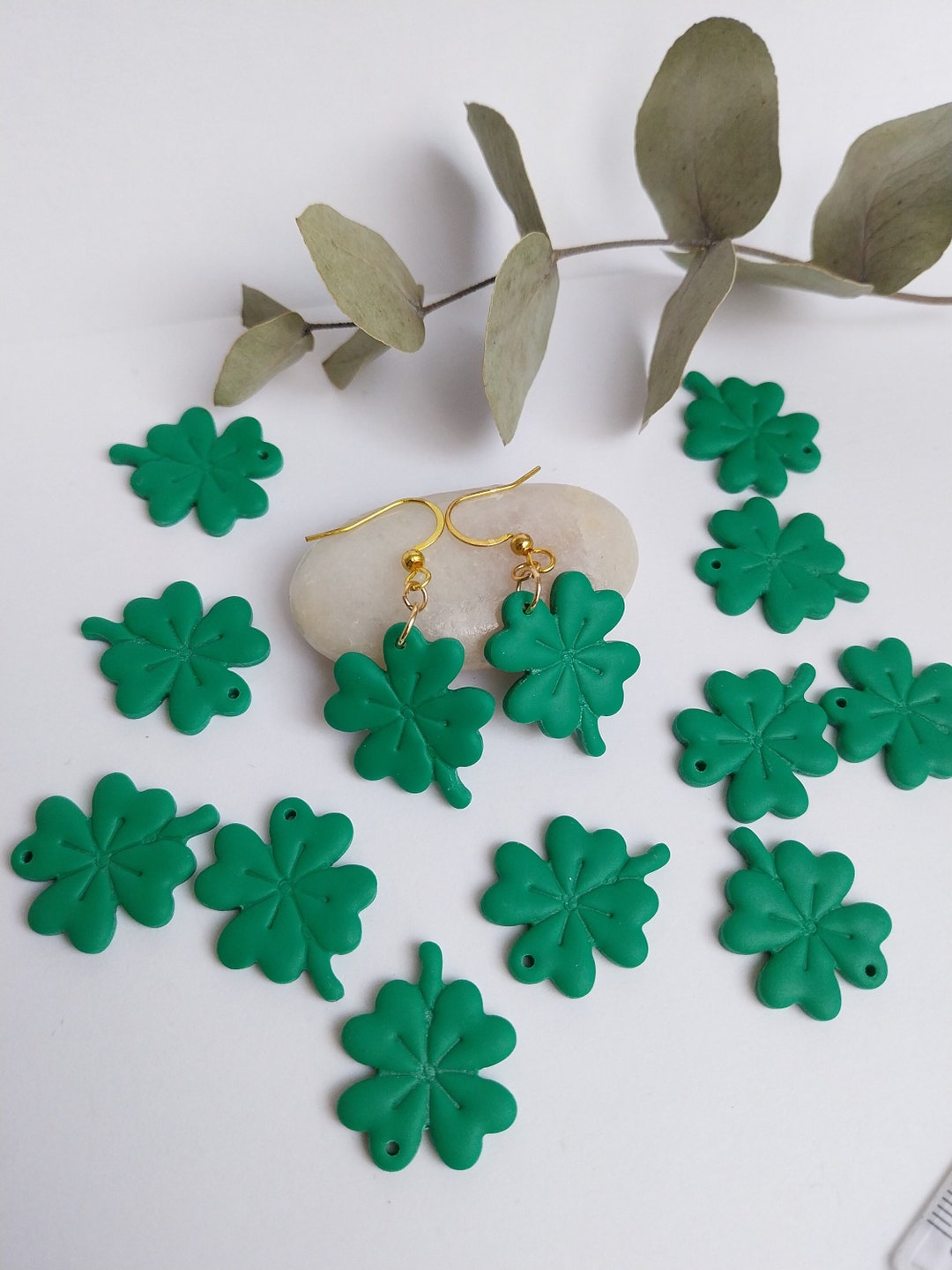 Clover, Clover Earrings, Lucky Charm, Four-leaf Clover, Clover Jewelry ...