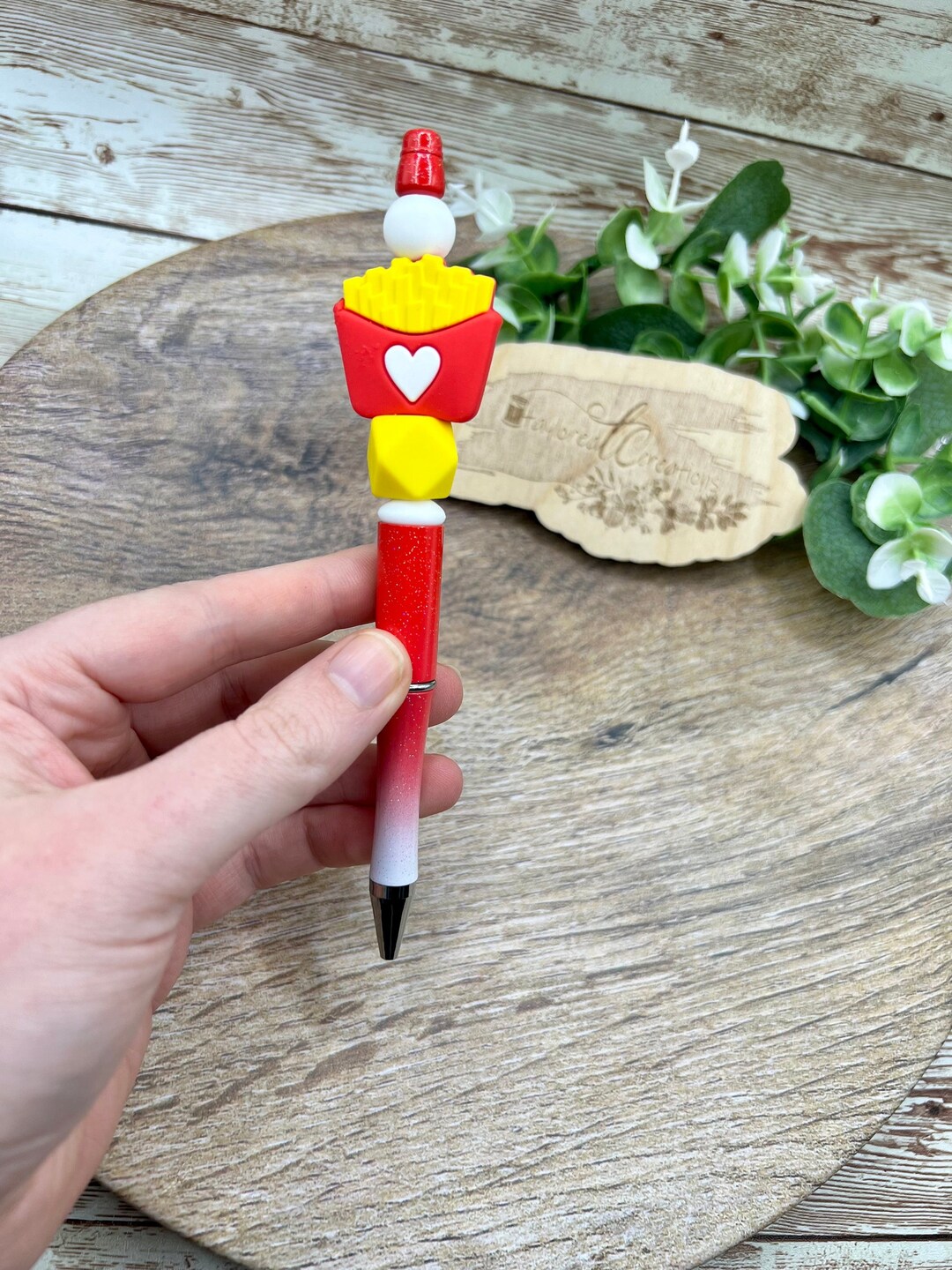 French Fries Pen, Junk Food Theme, Red Yellow, Heart, Potatoes ...