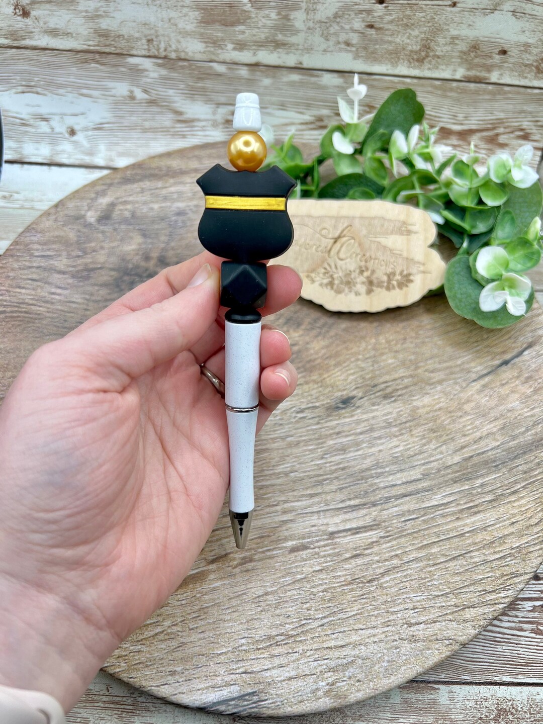 Dispatcher Pen, Gold Line Badge, First Responder, Black Yellow, White ...