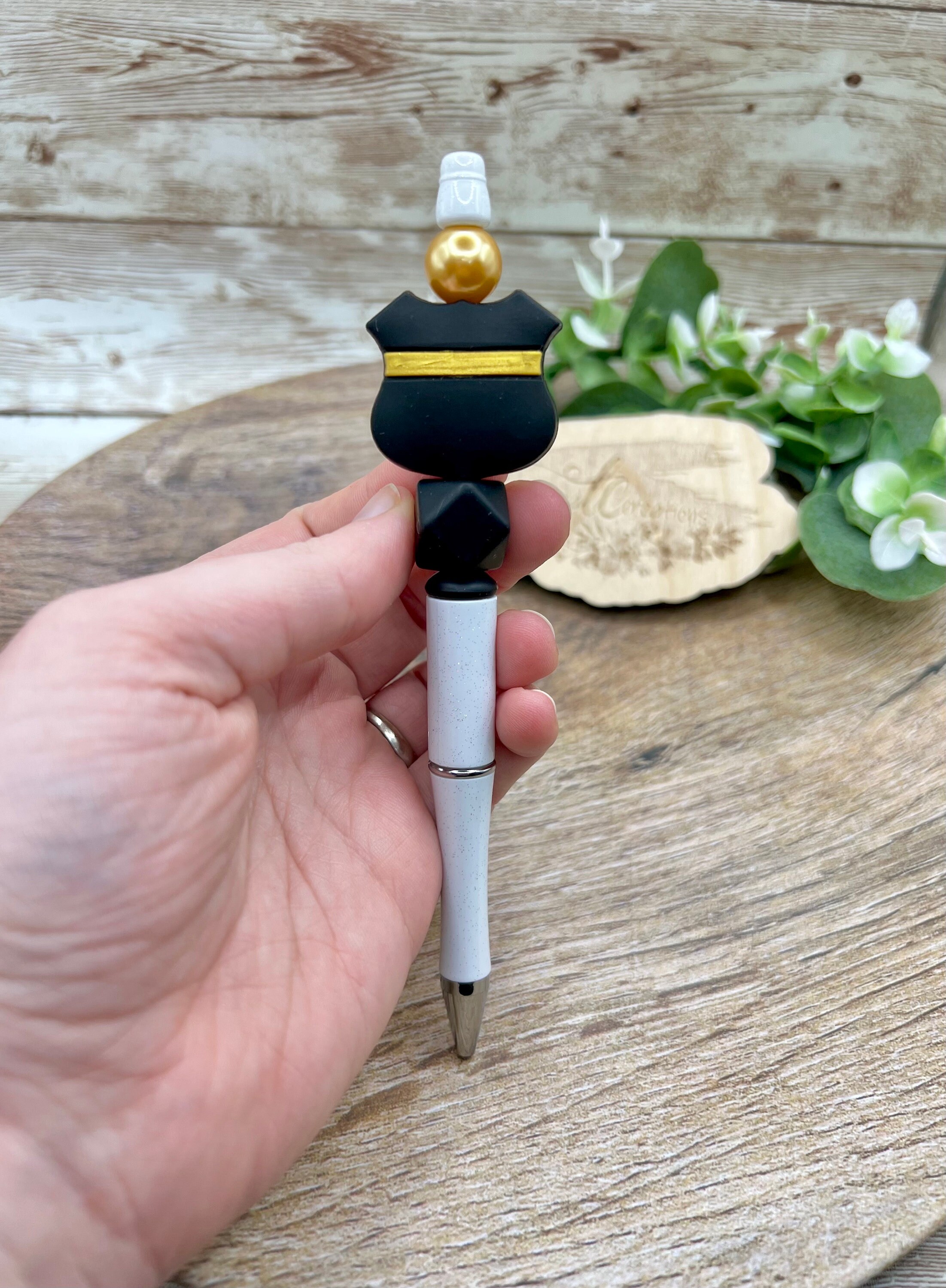 Dispatcher Pen, Gold Line Badge, First Responder, Black Yellow, White ...