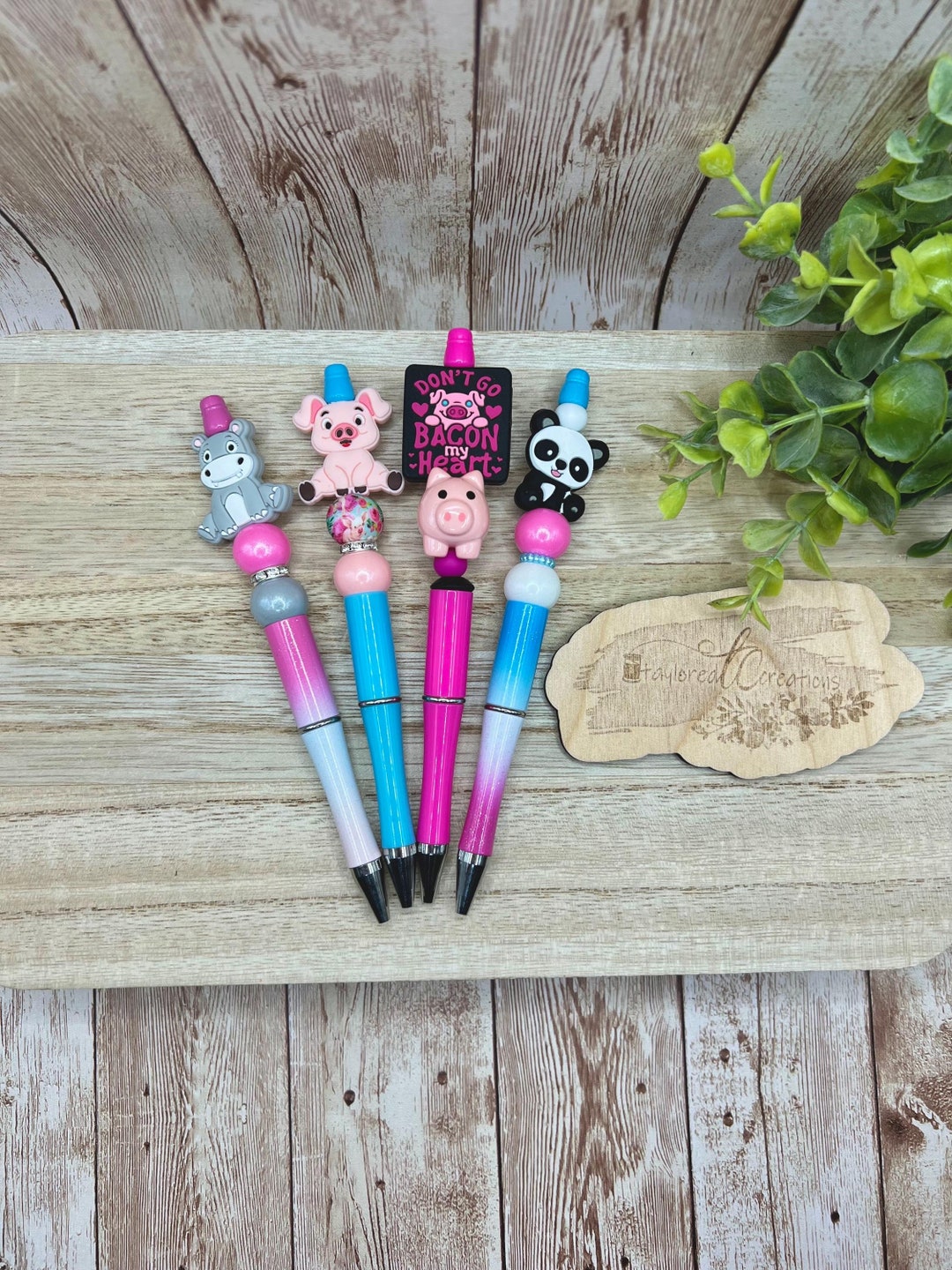 Cute Animal Pen, Hippo Piggy, Bacon Pig, Panda Bear, Refillable Ink ...