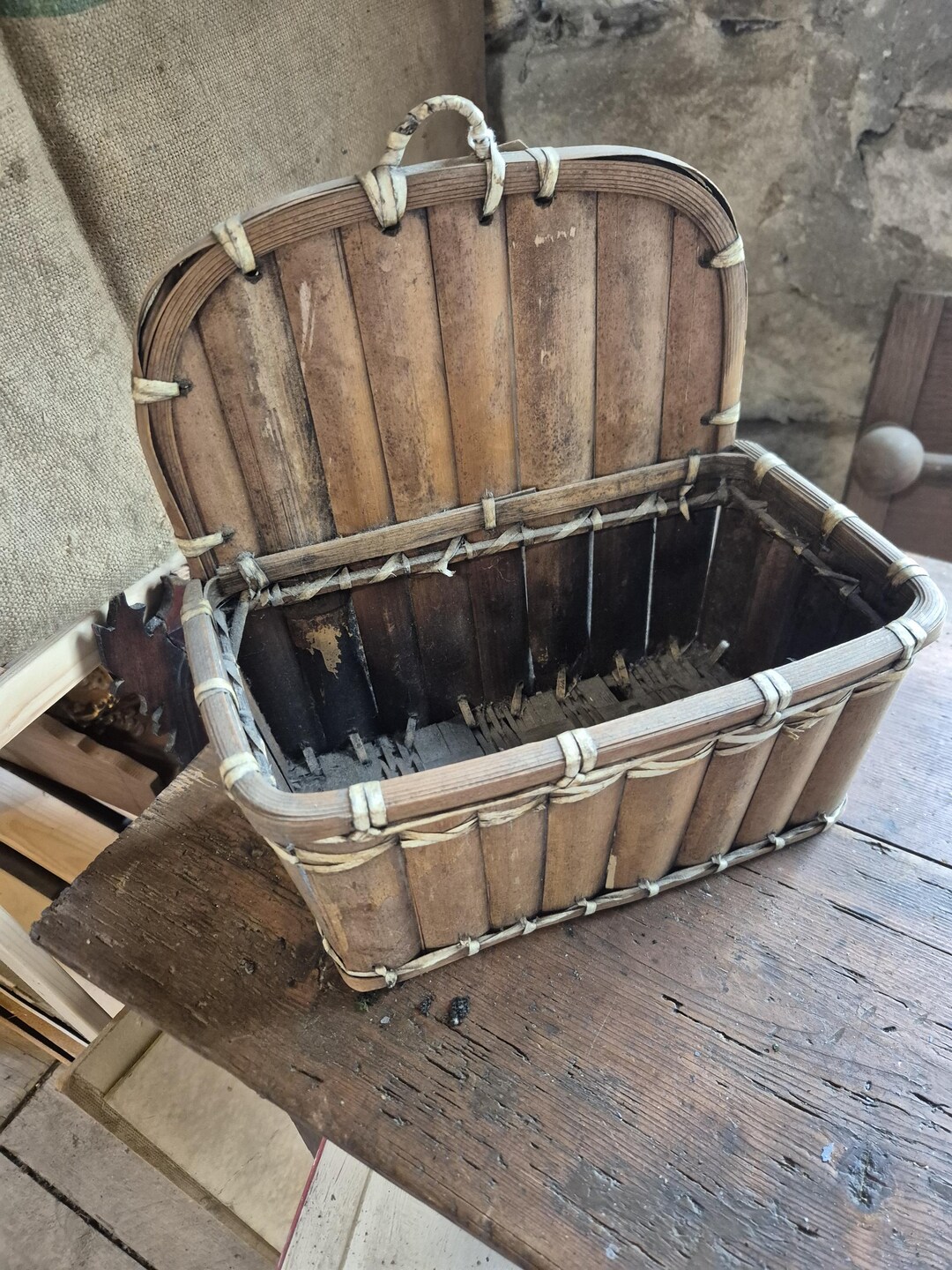 Vintage French Bamboo Box, Vintage Box, Storage Box, - Etsy