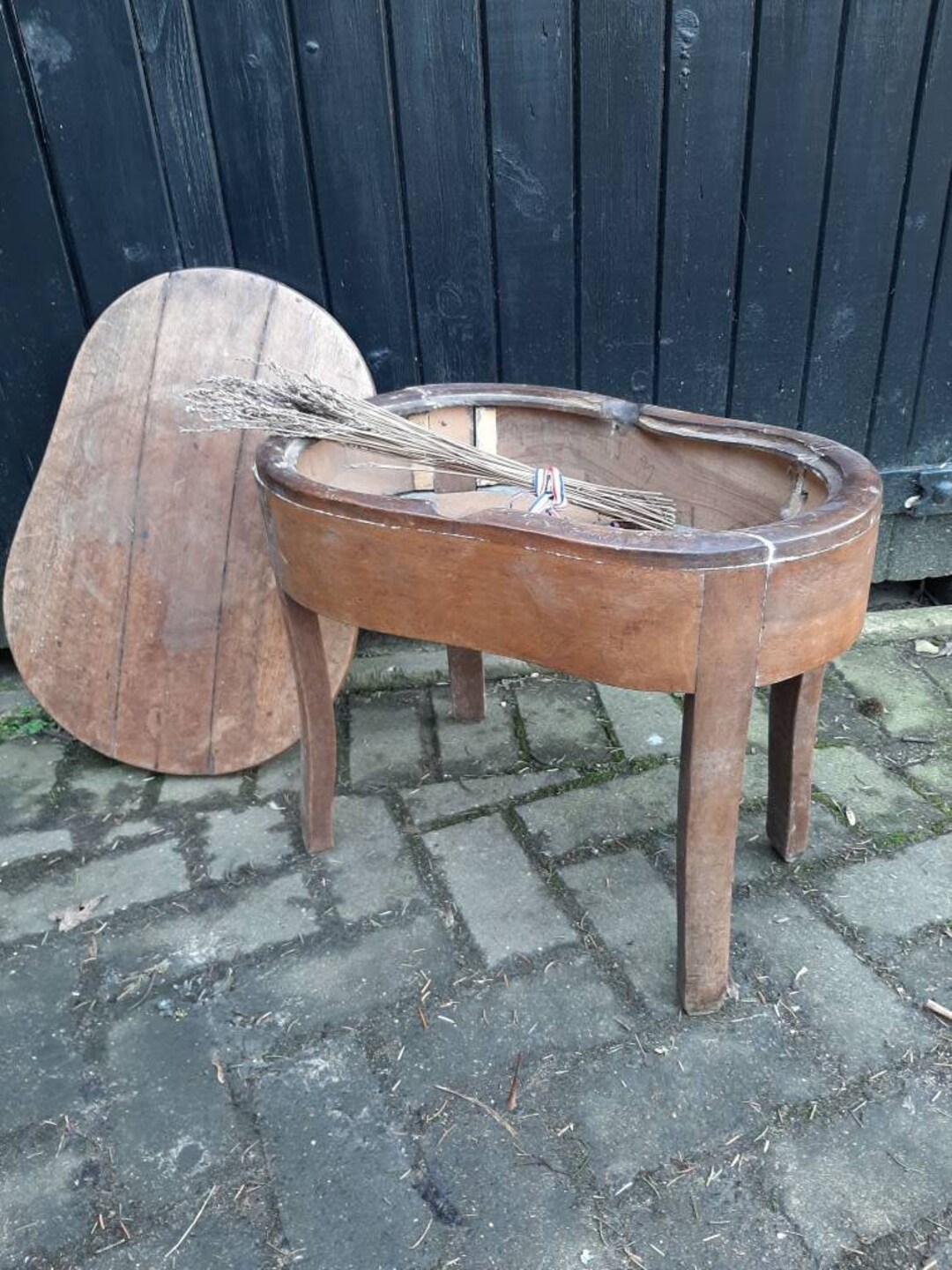 Antique French Wooden Bidet, Vintage Bidet, Wooden Bath Tub, Baby Bath ...