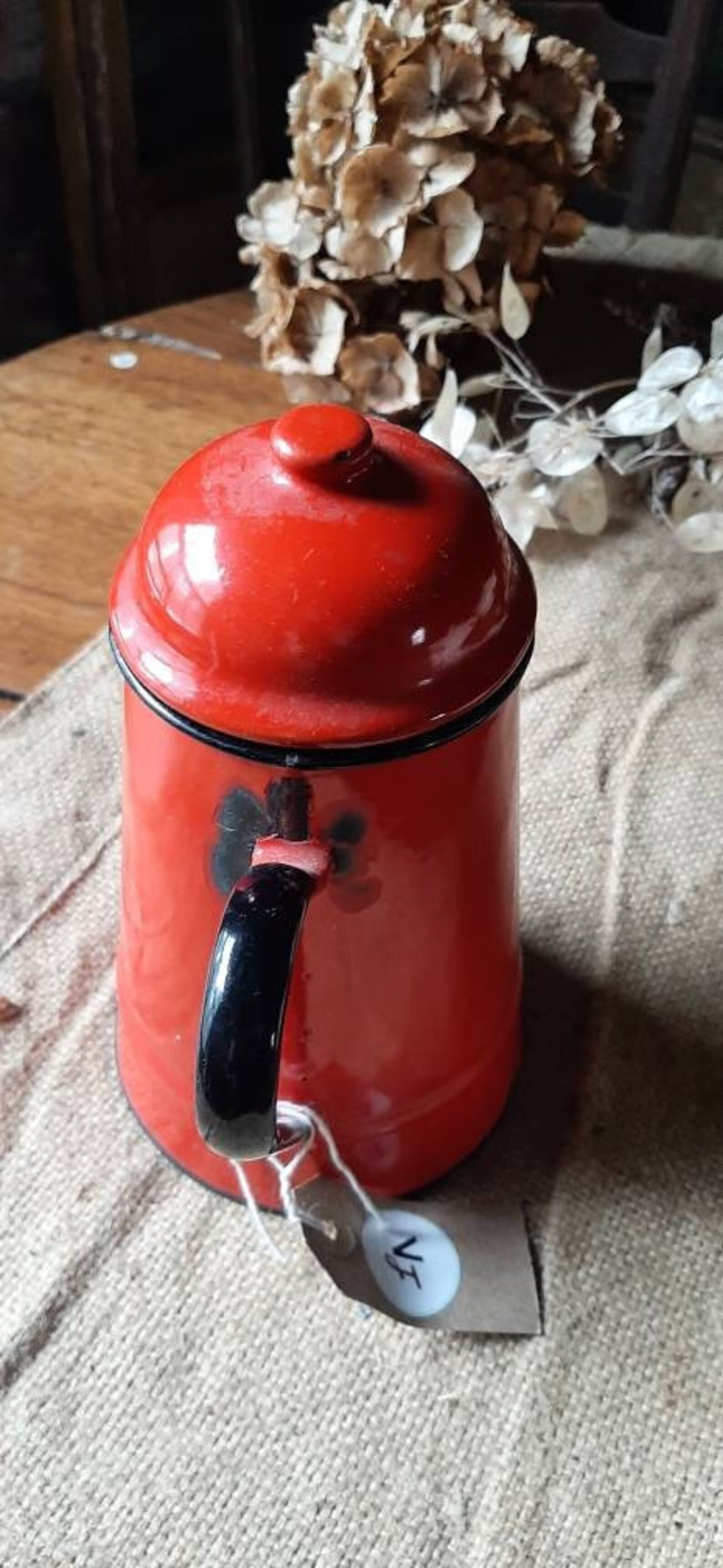 Vintage Red Enamel Coffee Pot, Coffee Pot, Enamel, Polish Enamel - Etsy UK