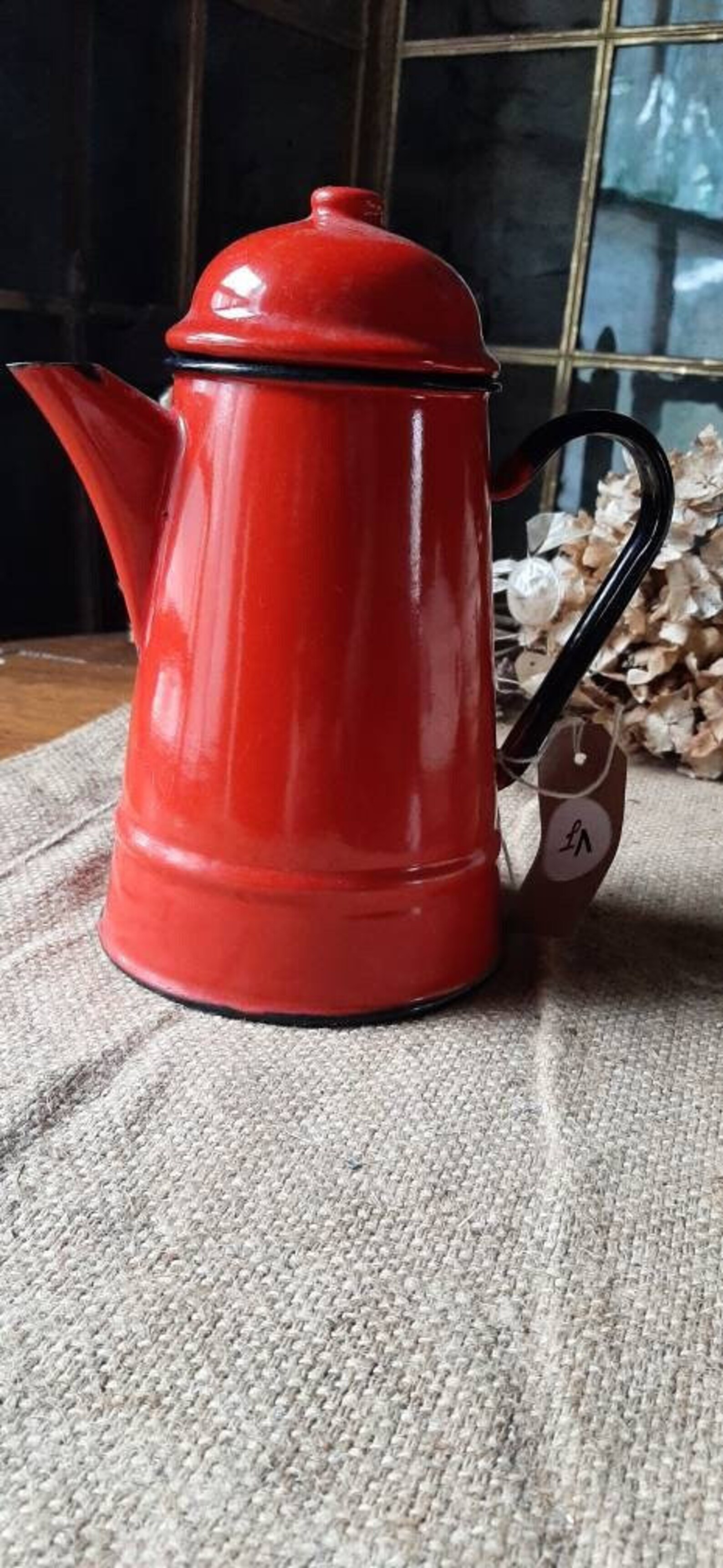 Vintage Red Enamel Coffee Pot, Coffee Pot, Enamel, Polish Enamel - Etsy UK