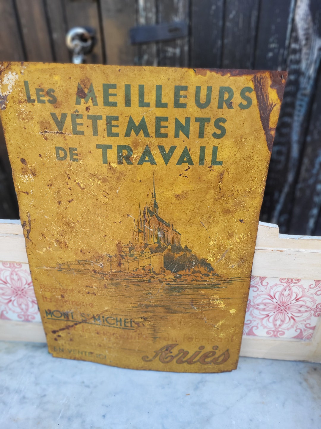 Vintage French Sign, Advertising Sign Metal Sign - Etsy UK