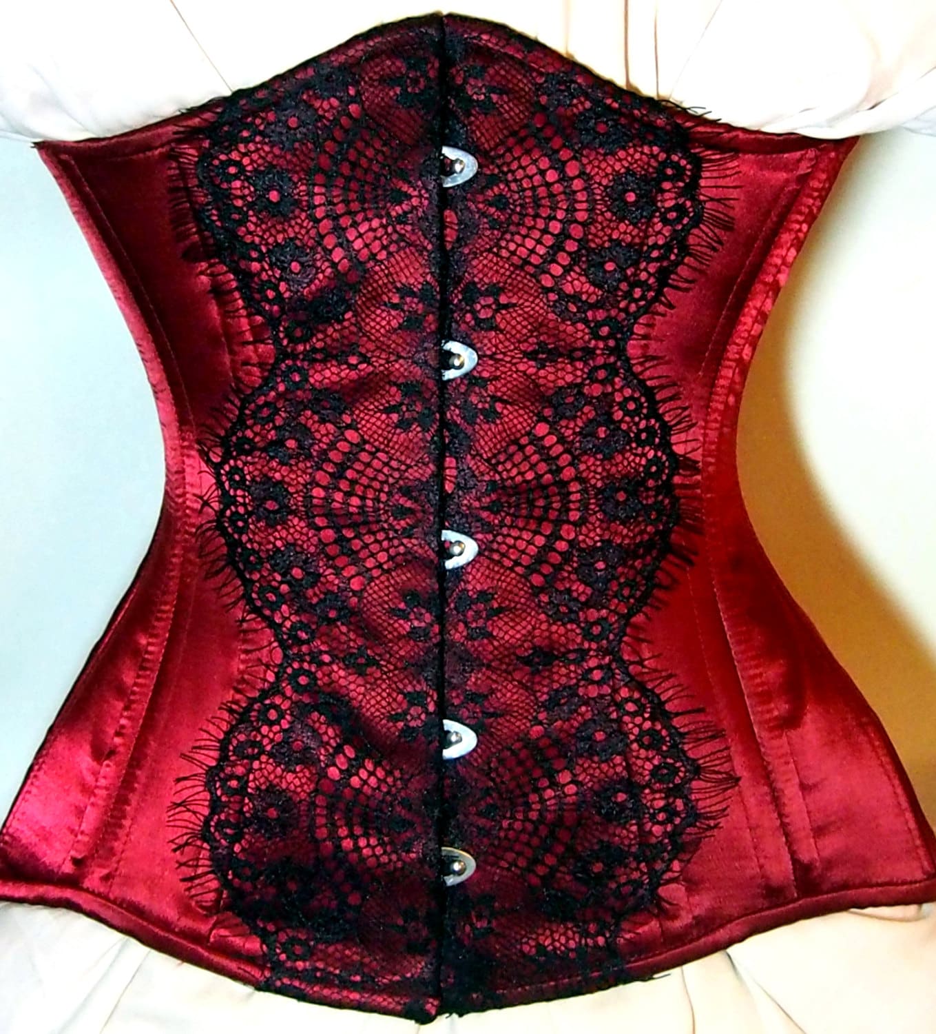 Exclusive Red and Black Corset Covered by Laces. Lace Addicted ...
