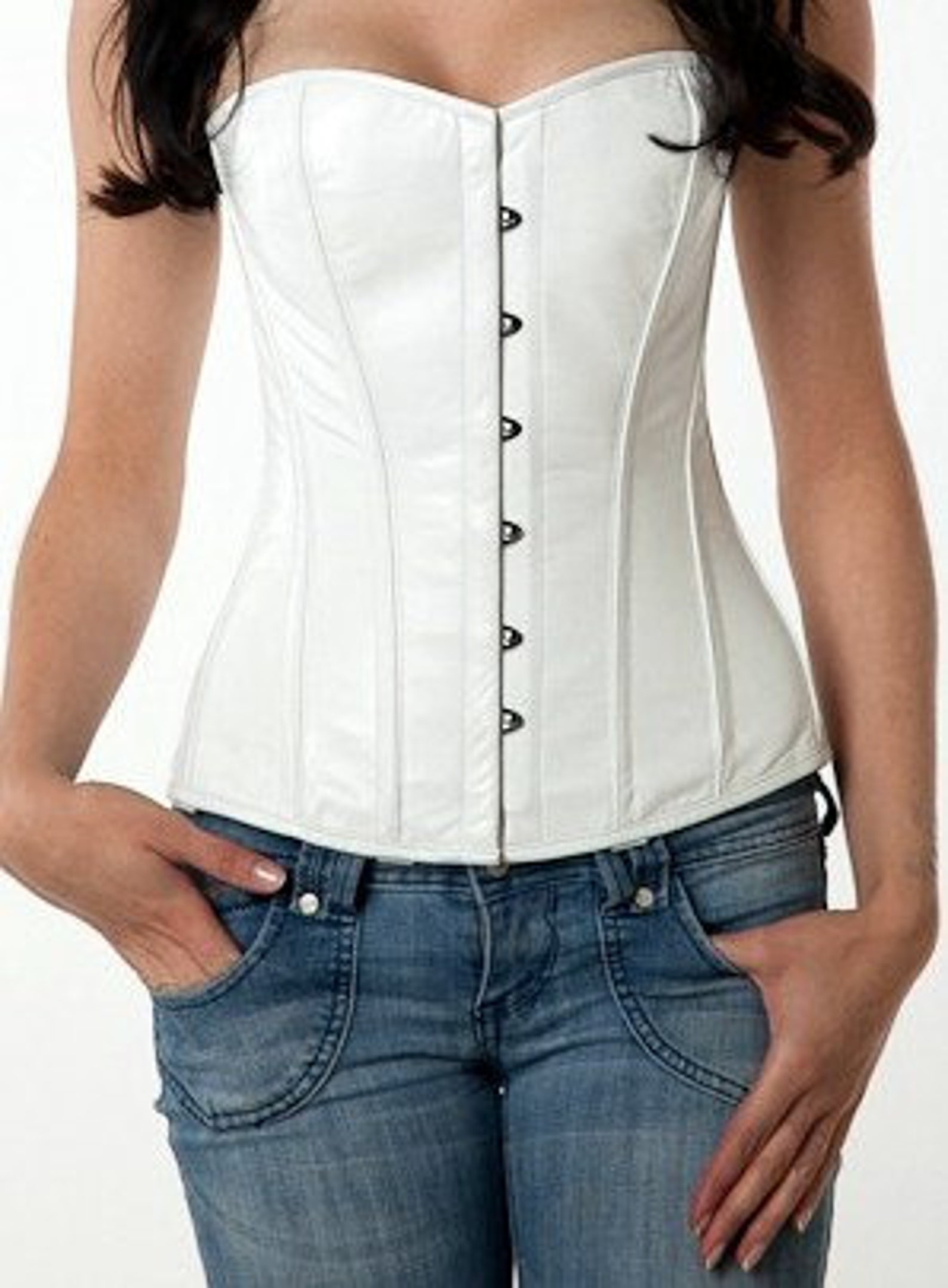 Lambskin Short Overbust Sweetheart Steel Boned Authentic Etsy