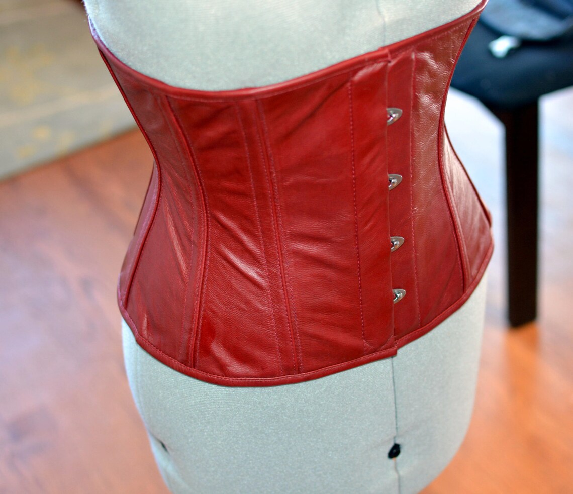 High Quality Lambskin Waist Steel Boned Authentic Corset Of Etsy