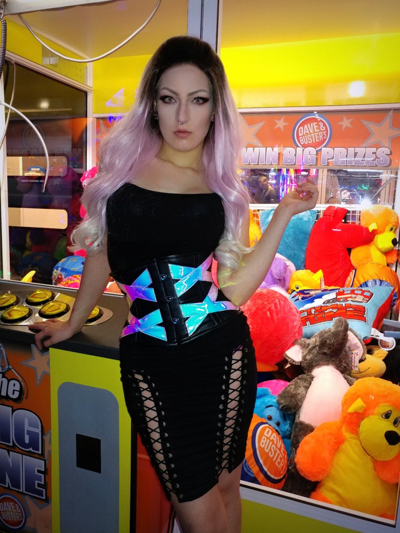 Exclusive Waspie Corset Designed by Porcelain Panic, From Real Leather and Vinyl. Gothic ...