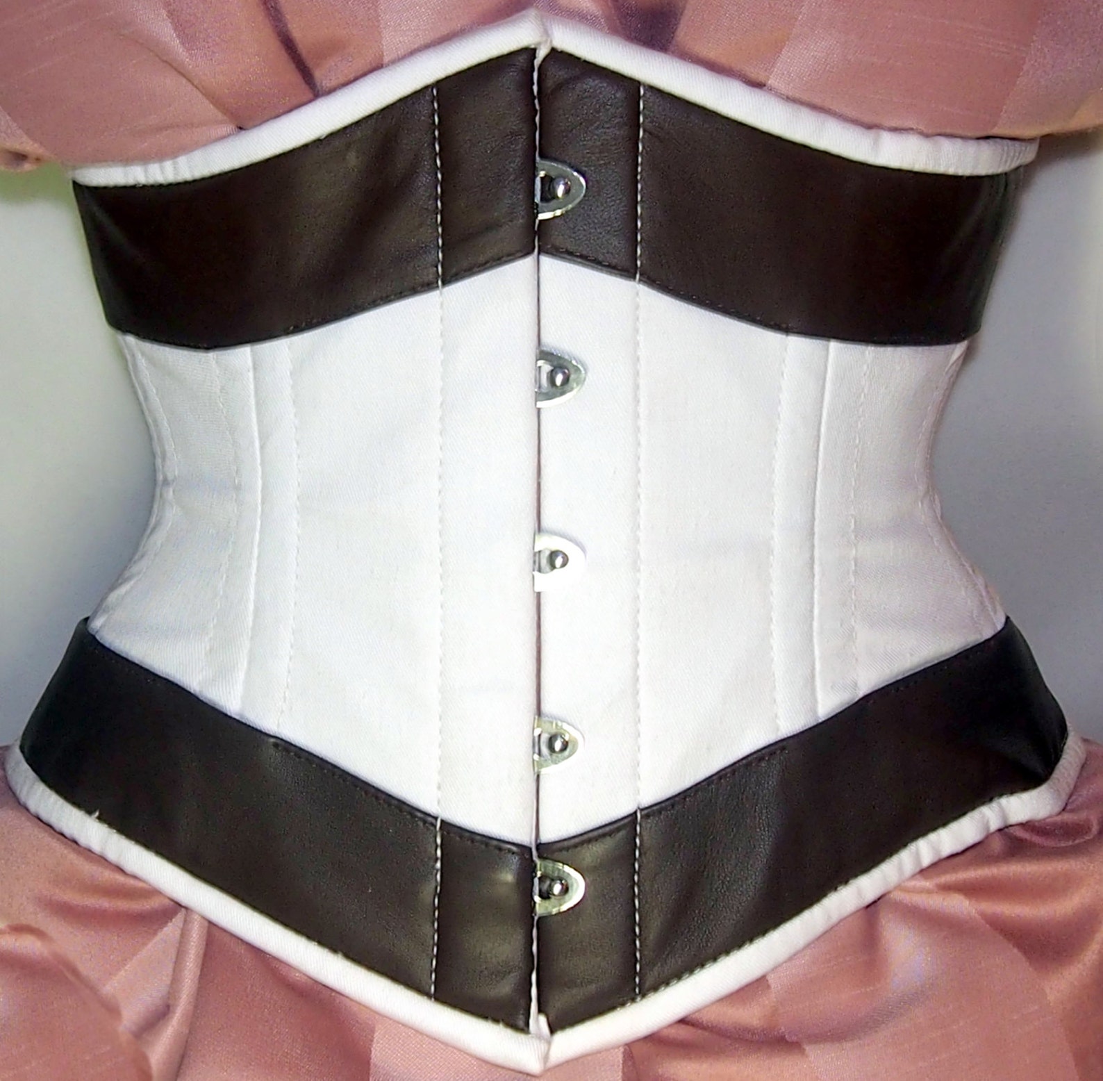 Lambskin And Cotton Waist Steel Boned Authentic Corset For Etsy