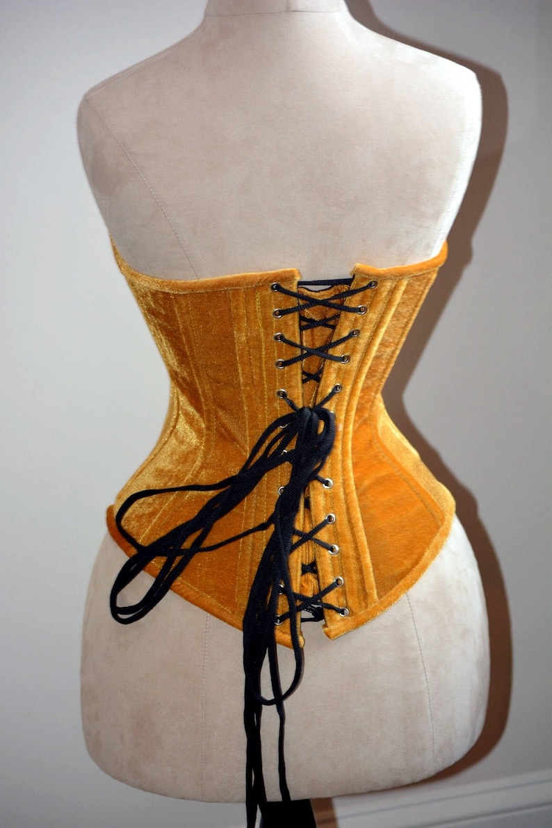 Historical Velvet Corset Edwardian Overbust Corset Steelbone Etsy