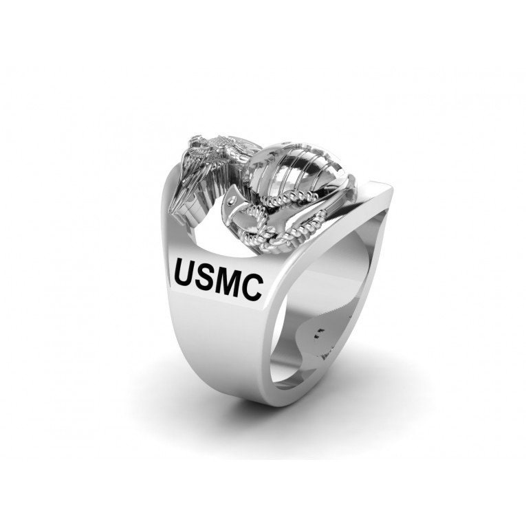 The Marine Corps Ring Rank and Years of Service - Etsy