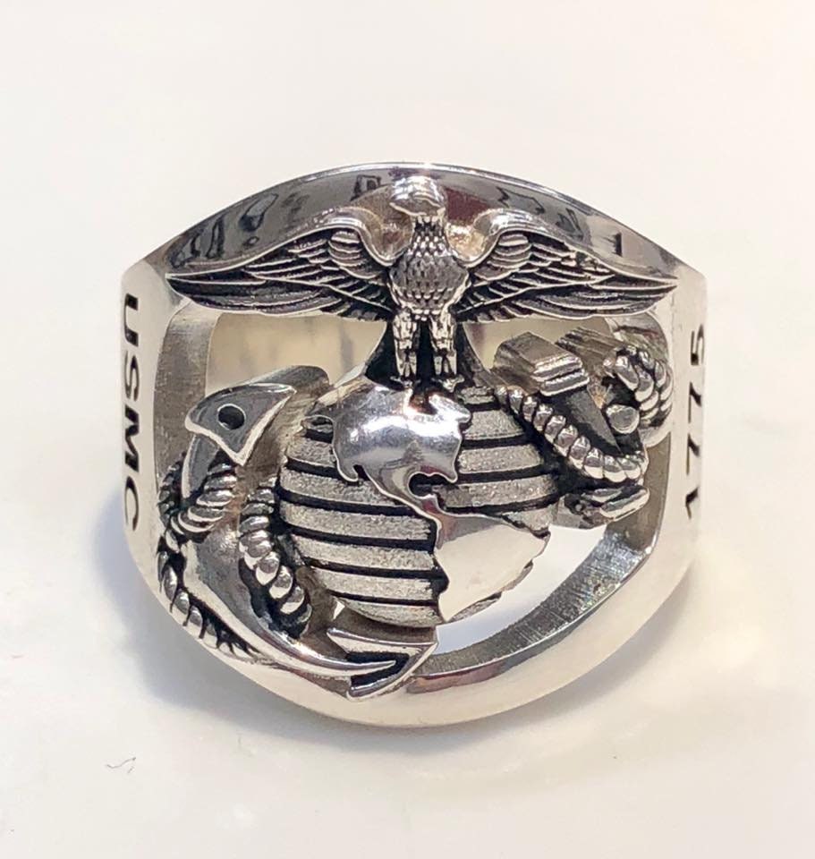 Custom Handcrafted Marine Corps Ring With Sgtmaj Rank and Years of ...