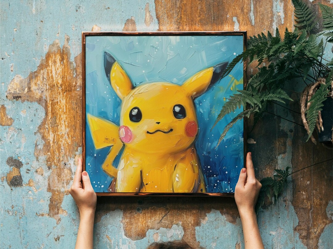 Pikachu Painting, Pokemon Poster ,digital Poster, Wall Poster, Digital ...