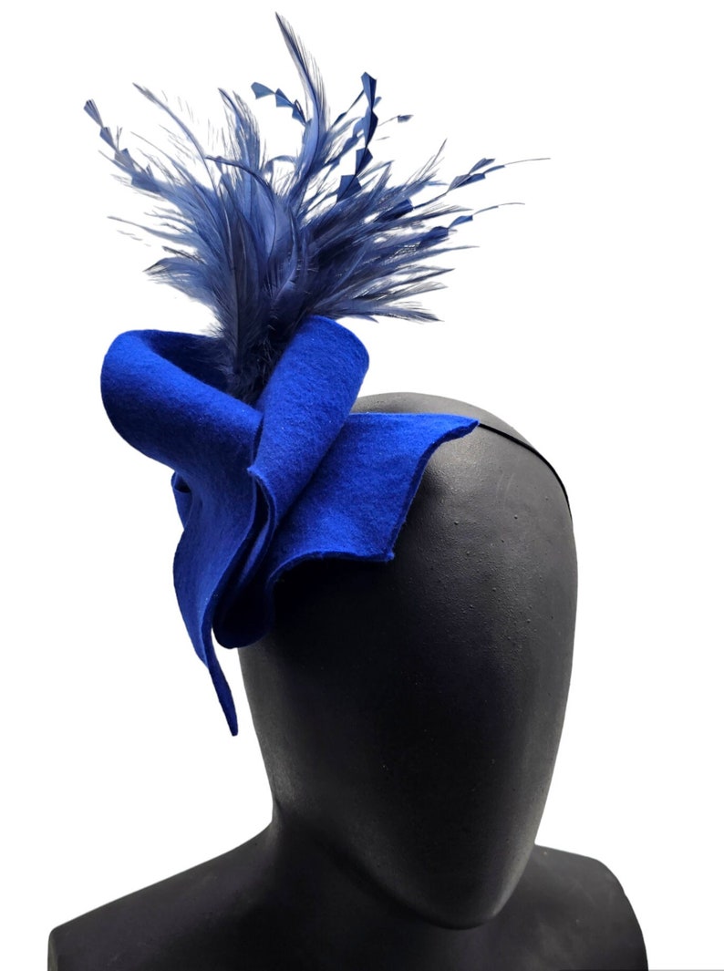 Blue Fascinator Blue for Melb Cup, Brunch Cocktail Derby Race, Luncheon ...