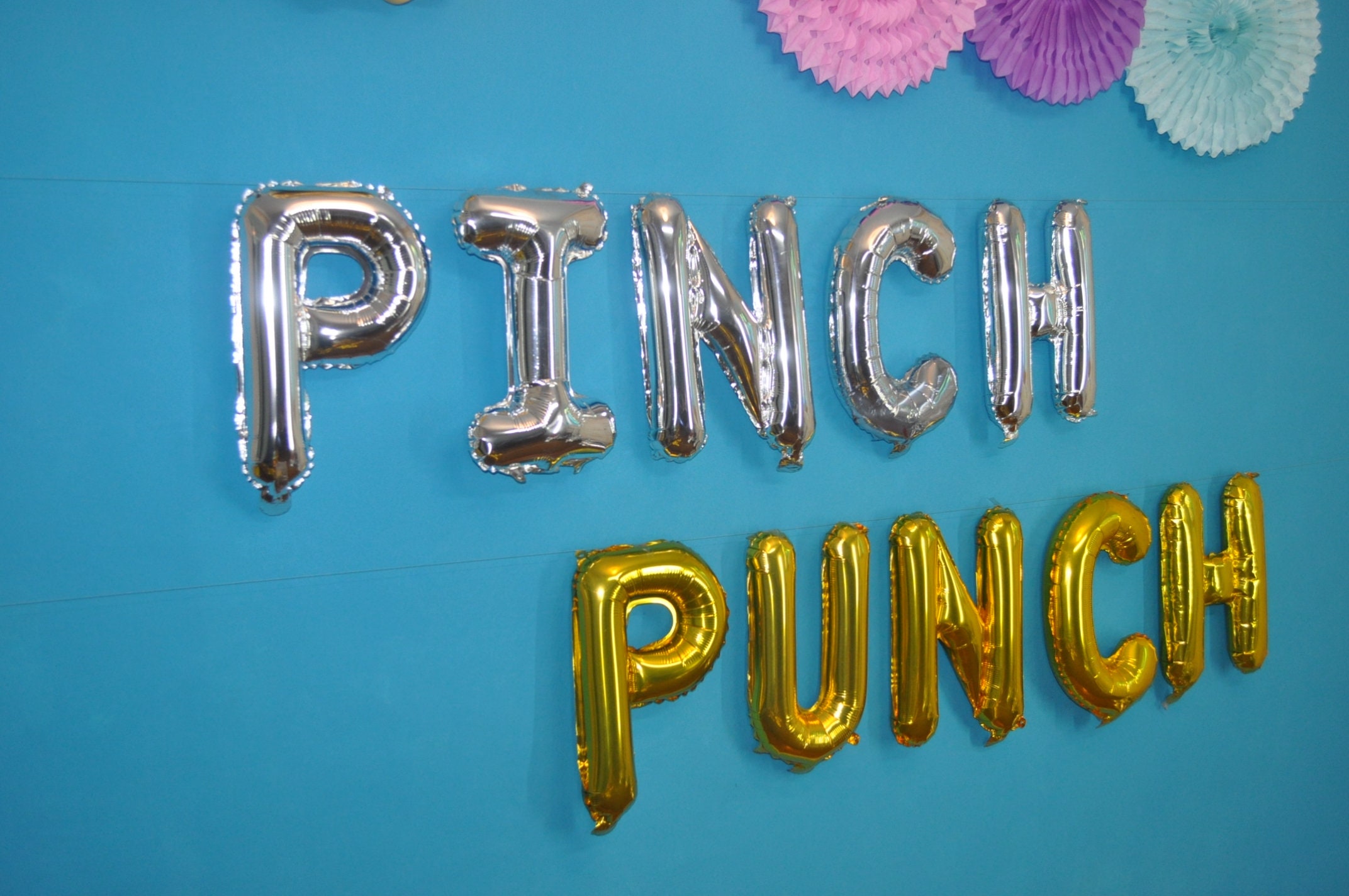 PINCH PUNCH / Balloons 16 Bunting Garland Birthday | Etsy