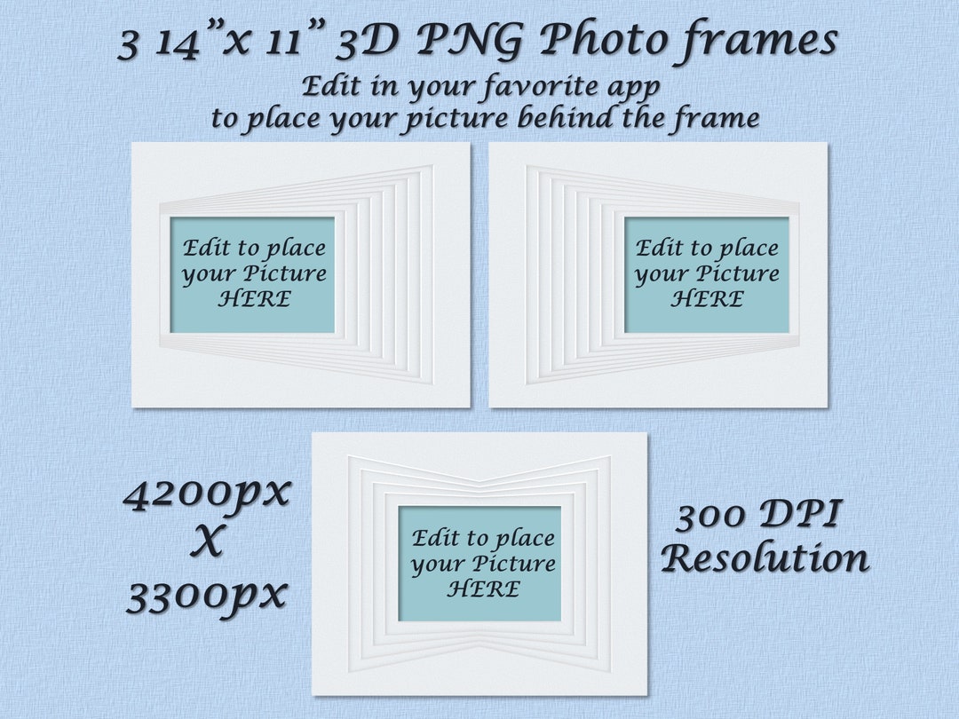Digital Photo Frame Set of 3 Frames Digital Picture Frame 3D Photo ...