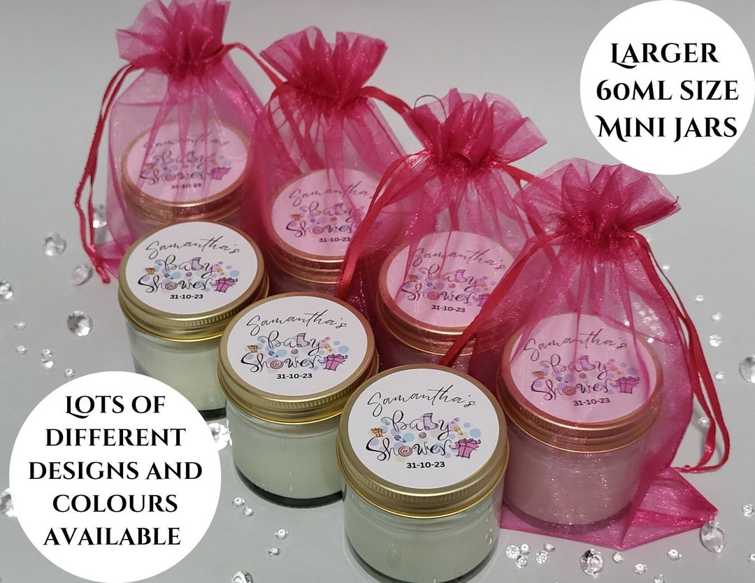 Personalised Baby Shower Favours Mini Candle Favours for Baby - Etsy UK