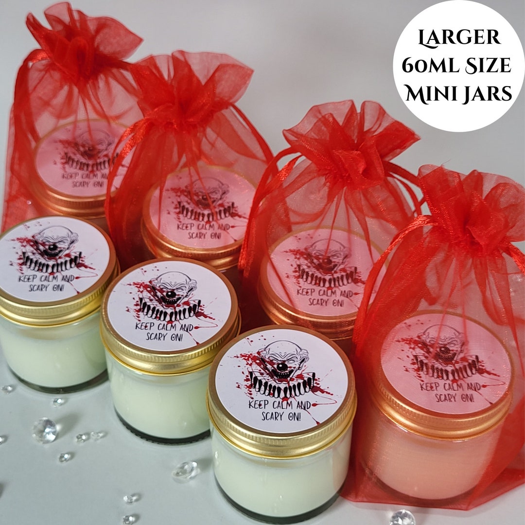 Creepy Clown Scented Mini Candles Spooky Halloween Themed Favours ...