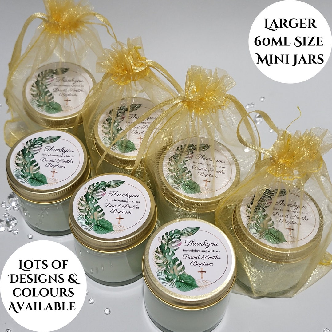 Personalised Baptism Favours Mini Scented Candle Favours for Baptism ...