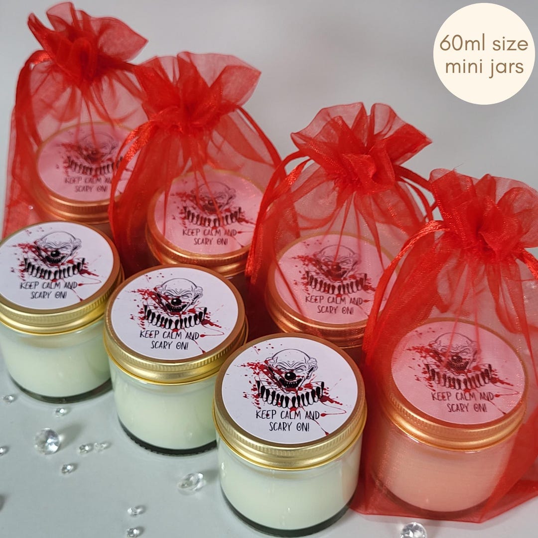 Creepy Clown Scented Soy Mini Candles Halloween Party Favours - Etsy