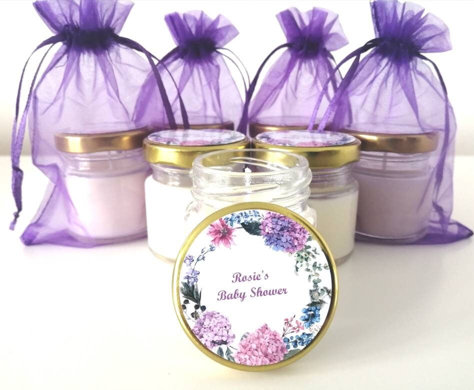 Personalised Baby Shower Favours Mini Candle Favours for Baby - Etsy UK