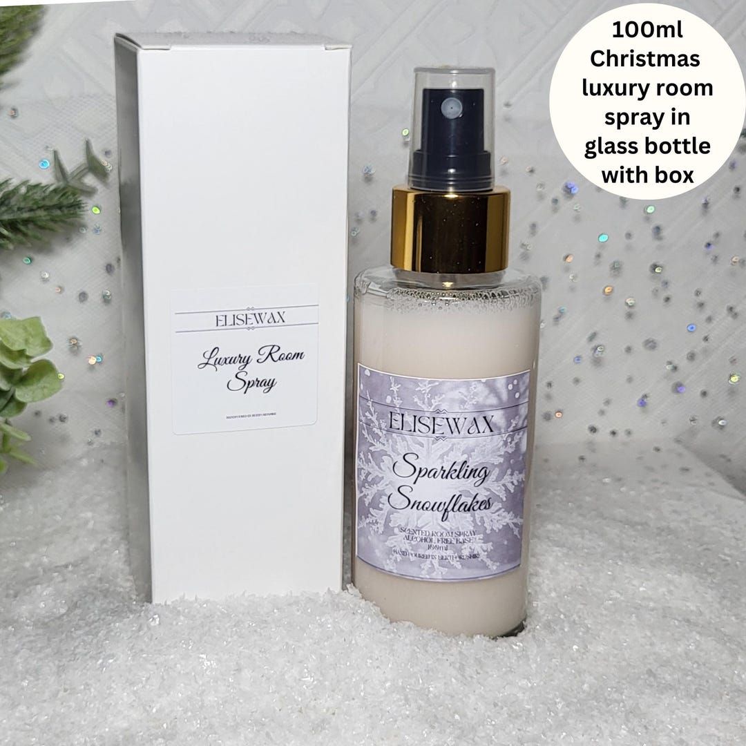 Luxury Christmas Room Spray in Sparkling Snowflakes 100ml Home ...