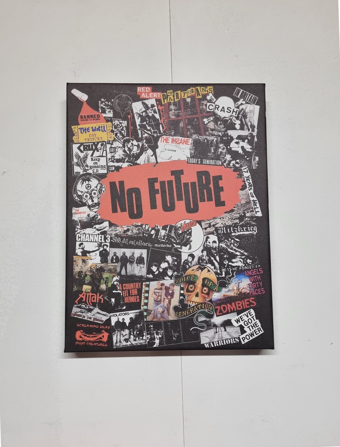 No Future Records Collage of All 7" and Lp's - CANVAS LIMITED - Etsy