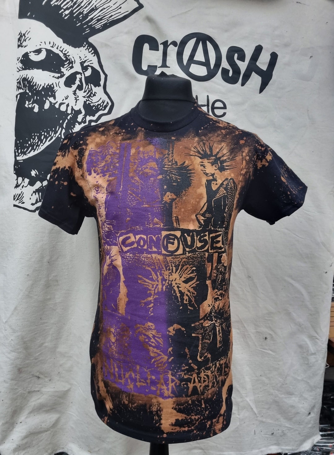 Confuse Nuclear Addicts T-shirt Bleach Out LIMITED - Etsy UK