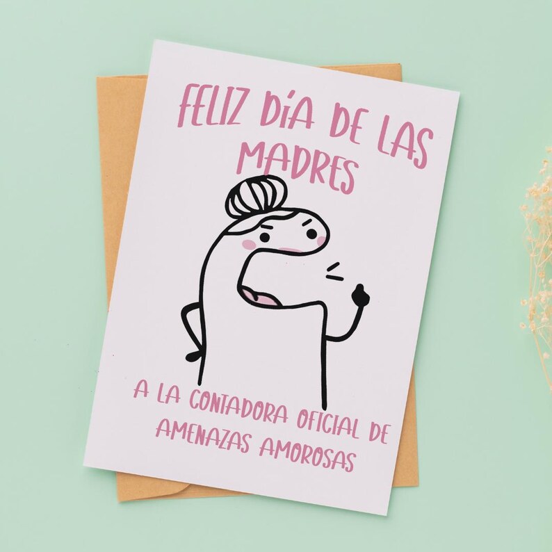 Amenazas Con Amor – Edición Mamá Greeting Card | Funny Spanish Mom Card ...
